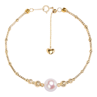 18k金海水akoya珍珠菠萝珠爆闪