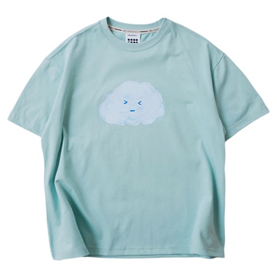 iaiammo丨25SS原创韩版「7A抗菌」男女中大儿童装休闲云朵短袖T恤