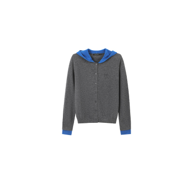 【博主同款】bbfer本依凡100绵羊毛假两件针织开衫显瘦毛衣0080
