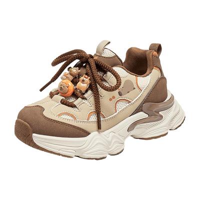 小满同款百丽童鞋厚底老爹鞋加绒女新款增高运动休闲鞋50603D85预