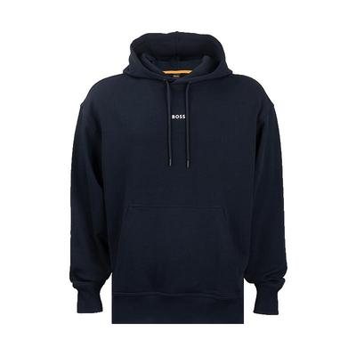 HugoBoss印花全棉套头连帽衫男