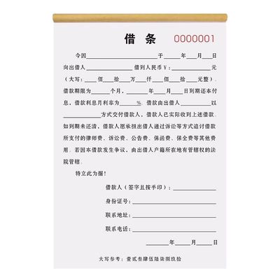 律师认可借条借款单正规通用