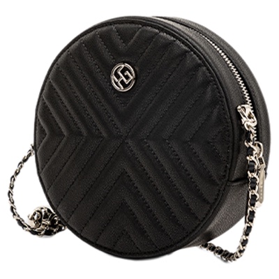 HONGU/红谷小圆包链条小猪包格纹圆盒包包女经典百搭休闲款小众包