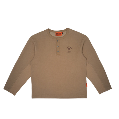 吉考斯工业Original Tools系列华夫格亨利领长袖T恤宽松休闲上衣