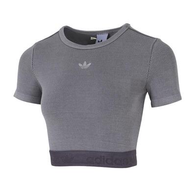 阿迪达斯三叶草女款修身短袖