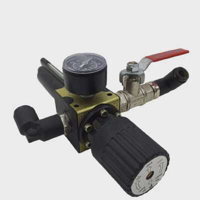 Pneumatik Druckregler mit Manometer Absperrventil Einheit