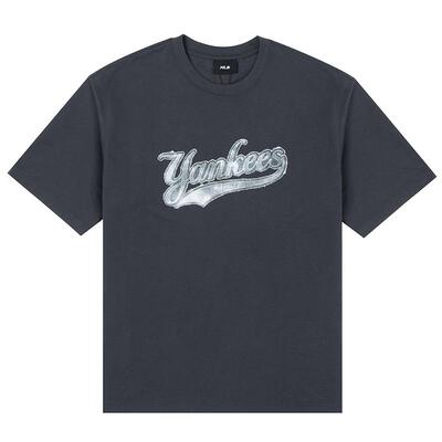 【自营】MLB男女短袖复古老花logo休闲服透气圆领T恤3ATSM1453