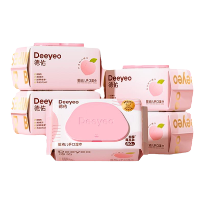 敏感肌专用德佑婴儿手口湿巾80抽