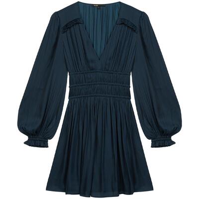 Maje经典款缎面法式Maje连衣裙