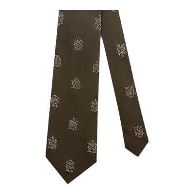 登喜路橄榄绿Armorial徽章领带