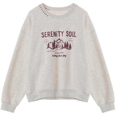 LAGOGO韩系休闲撞色字母小熊卫衣