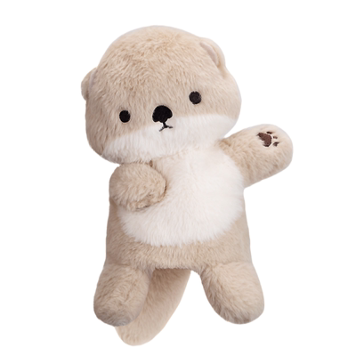 电电动物园水獭手偶娃娃毛绒玩具