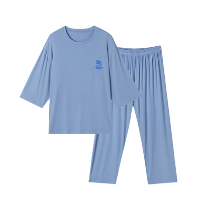 男童莫代尔睡衣春秋款宽松柔软