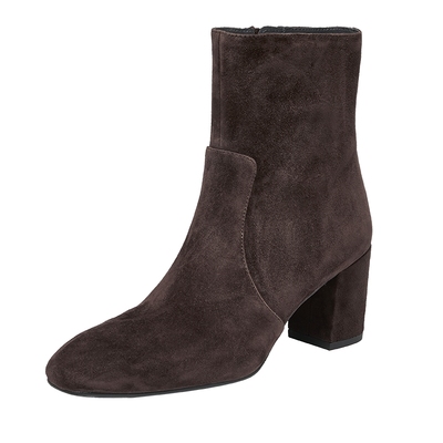 思加图锈色海棠美拉德短靴女靴子