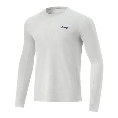 李宁正品2025新款男子亲肤舒适圆领速干透气运动长袖T恤ATLV029-4