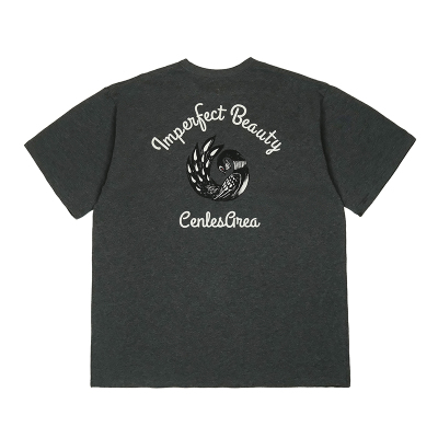 CENLES孔雀复古口袋短袖T恤