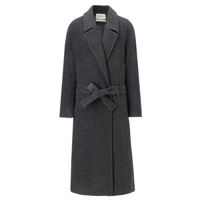 EO西装领呢料大衣