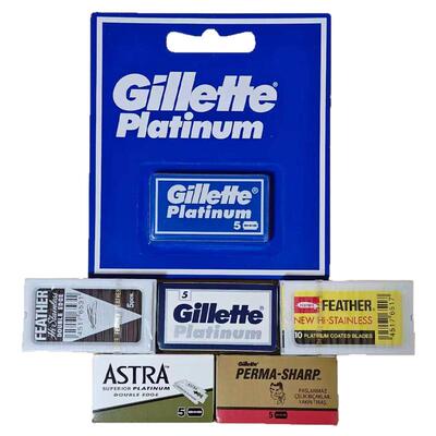 纸飞机铂金双面刀片ASTRA马杀鸡剃须刀片羽毛feather锋利刮胡刀