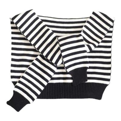 针织条纹空调房披肩围巾小坎肩