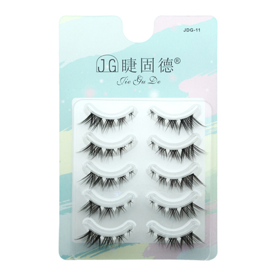 B55小恶魔5对装可爱萌妹系lo妆磨尖簇状cos浓密硬梗睫固德假睫毛