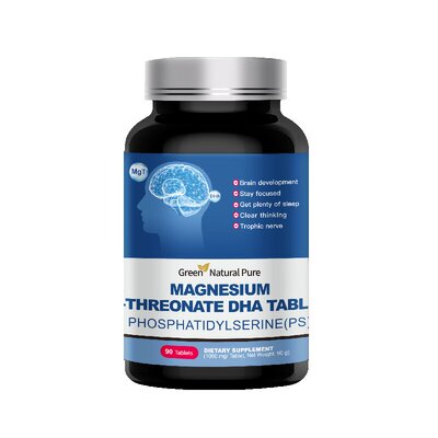 GNP美国进口脑达人苏糖酸镁甘氨酸镁片补脑镁元素儿童成人补充剂