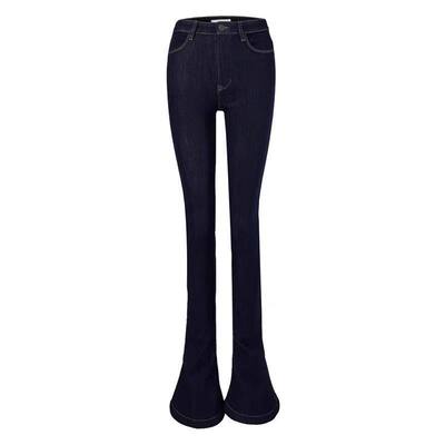 THER.马蹄裤喇叭裤修身牛仔裤女