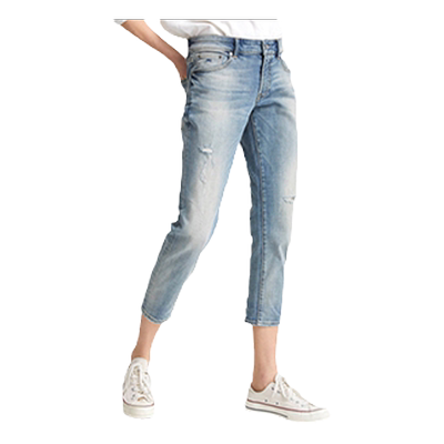 DENHAM直筒裤自然腰牛仔裤