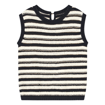 Goodland美地条纹针织背心马甲女外穿LC35104040