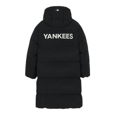 MLB男女2024冬季新款NY字母情侣连帽加厚时尚长款羽绒服3ADJB1846