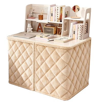 加厚保暖烤火罩办公桌下挡风帘子