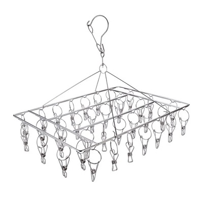 毛巾不锈钢多夹子袜架收纳