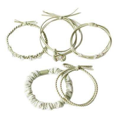 川野韩版奶油风五根装小皮筋