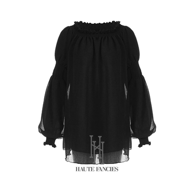 高级感后构想法式性感露肩上衣秋