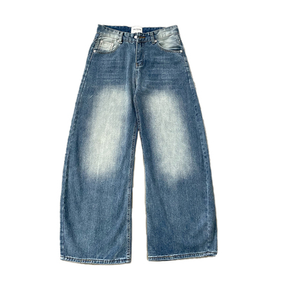 Dashufulcrum竹节纹弯刀牛仔裤