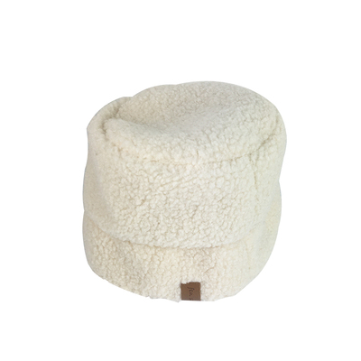 保暖羊羔毛可折叠水桶帽