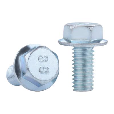 8.8级六角头法兰螺栓镀蓝白锌