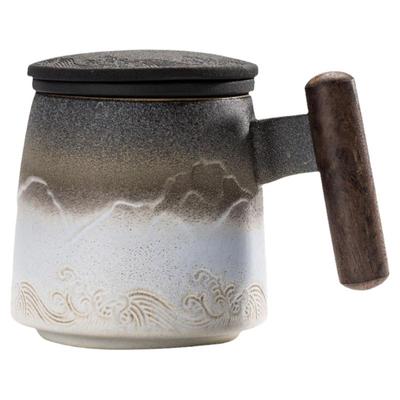 陶瓷带盖个人专用喝茶杯定制