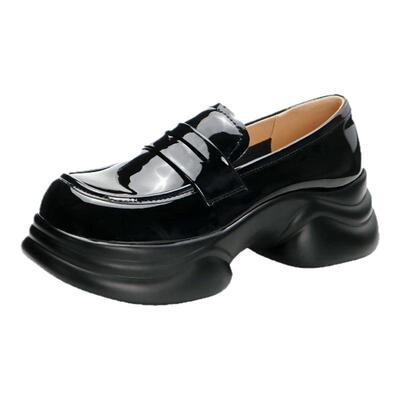 康莉漆皮乐福鞋小皮鞋单鞋