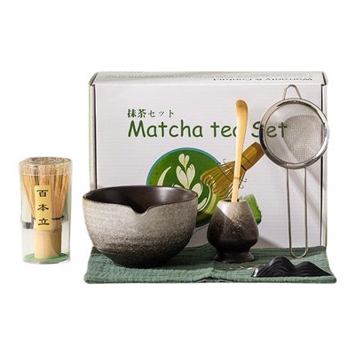 日式手工复古陶瓷抹茶工具套装