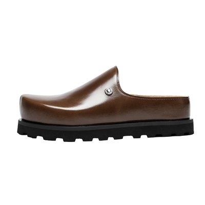 头层牛皮包头拖鞋勃肯鞋内增高