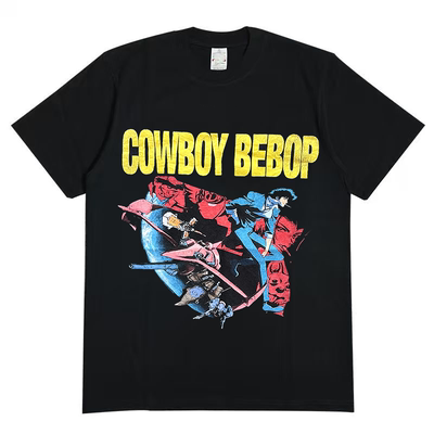 COWBOY BEBOP星际牛仔美式复古做旧创意趣味宽松潮牌百搭短袖T恤