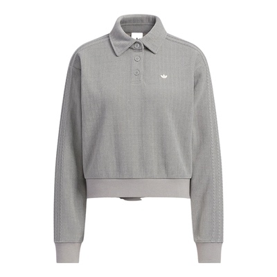 Adidas/阿迪达斯正品三叶草女士短款宽松针织运动POLO衫KS5981