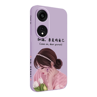 oppoA1pro手机壳a1pro新款加油亲爱的自己液态硅胶0pp0ppoA手机套PHQ110高级opooa女神款全包opρoa防摔por外