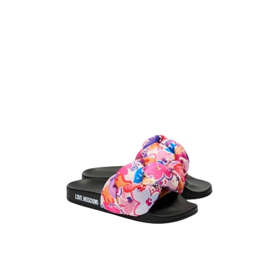 Love Moschino 26春夏 女士花卉印花装饰泳池拖鞋