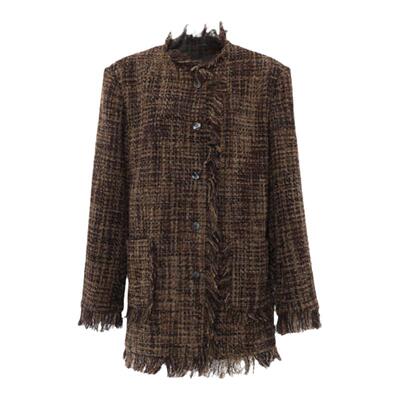 小香风流苏毛边外套上衣