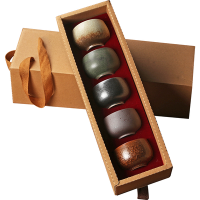 品茗五行茶杯主人功夫日式陶瓷