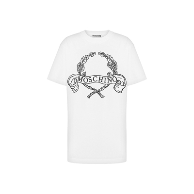 【季末特惠】Moschino/莫斯奇诺  男女同款Laurel Crown LogoT恤
