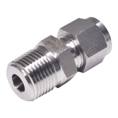 316L外螺纹NPT卡套直通外丝接头