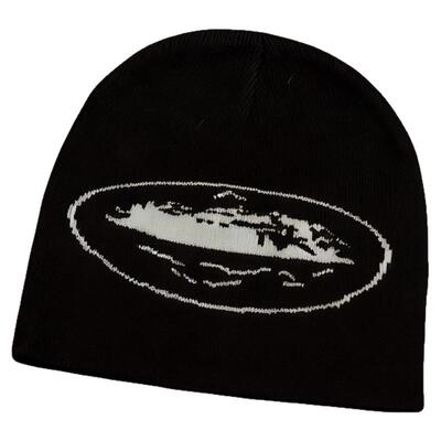 nojob vintage古着「恶魔之岛」美式复古街头滑板针织提花冷帽潮