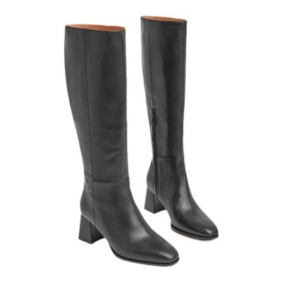 Flattered牛皮显瘦长靴骑士靴